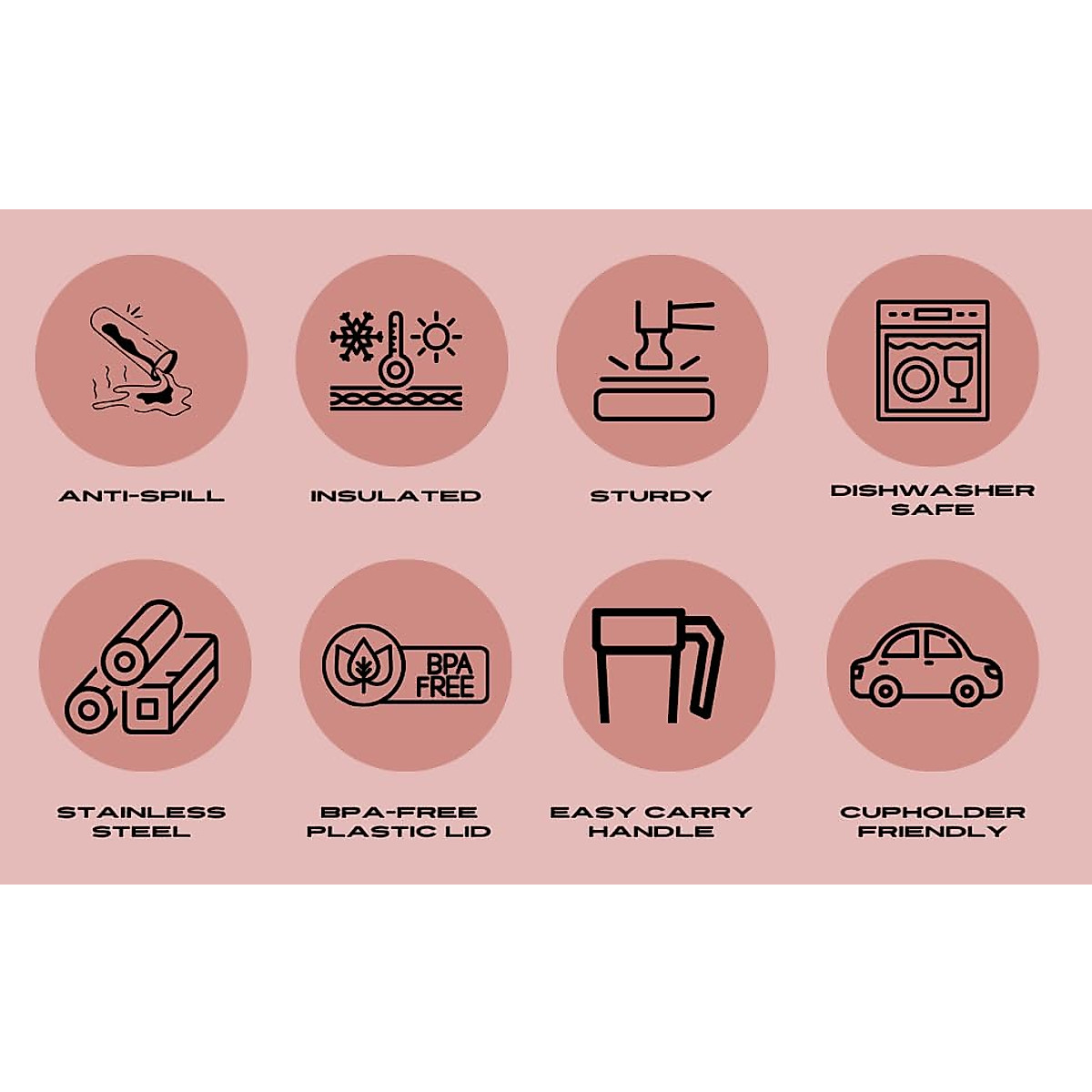 2nd Generation 40 oz Tumbler with Handle and Straw Insulated Tumblers Cups with Lids Straws Double Wall Vacuum Thermos cup 304 Stainless Steel Travel Mug Gifts for Men Women Him Her (Peach)