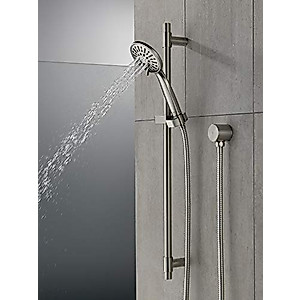 DELTA FAUCET 51361-SS Hand Shower 1.75 GPM w/Slide Bar 4S Handshower, Stainless