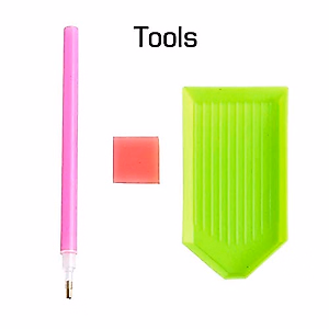 DIY 5D Diamond Art Kits for Adults,Fire Water Angel Magic Wings 5 Piece Multi Full Drill Diamond Embroidery Kit Home Office Wall Art Decor Paint by Numbers 17.7x37.4 inch