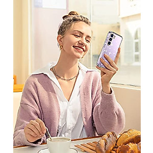 Hocase for Galaxy S23 Plus Case, (with 2 Screen Protectors + 1 Camera Protector) Shockproof Soft TPU+Hard Plastic Full Body Protective Case for Samsung Galaxy S23 Plus 5G (6.6") 2023 - Glitters