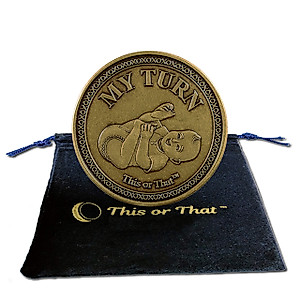 This or That Original Diaper Changing Decision Making Coin | Flip The Coin to See Who Changes Diaper – Unique for Expecting Parents or Fun Way to Celebrate Parenthood