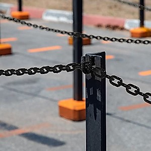 100-Feet Plastic Chain Links - Privacy Safety Barrier for Fence, Gate, Privacy (1.5-Inch, Black)