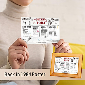 40th Birthday Gifts Women, 40 Year Old Birthday Gifts for Women, 1984 Birthday Gifts, Best Gifts for 40 Year Old Woman, 40th Birthday Gifts Ideas for Mom Sister Aunt with Mug, Candle, Keychain, Poster