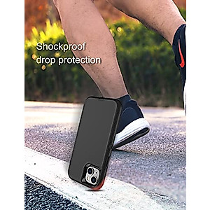 MXX Heavy Duty Case for iPhone 14 Plus, with Tempered Glass Screen Protector,Camera Lens Protector 3-Layer Full Body Protection Cover Shockproof DustProof, for 6. 7 inch 2022 (Black)