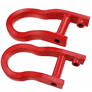 GJAUTOPARTS 84192871 Front Tow Hooks Compatible with Chevy Silverado Sierra 1500 2007-2018 Red Front Bumper Tow Hook Shackles(Pack of Pair)