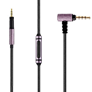 FAAEAL Replacement Upgrade Cable for Sennheiser Momentum 2.0/1.0, HD1,HD 4.50 SE, HD 450BT, HD 4.40, HD 4.30G Headphones,in-line Mic Control Headphone Cord Works on iOS/Android 4.9ft(with mic)