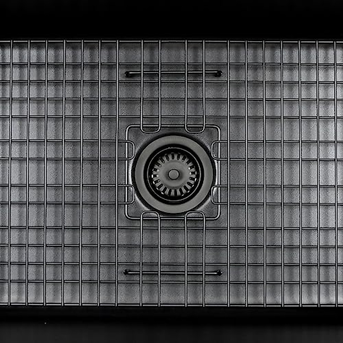 SinkSense 3.5" Disposal Flange Drain with Stopper, Matte Black