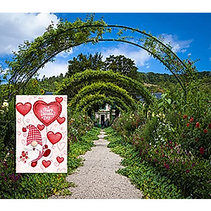 Akeydeco Valentine's Day Flag,12x18 Inch Valentine's Heart Garden Flag Double Sided Printing Valentine Flags for Your Valentine's Day Decoration
