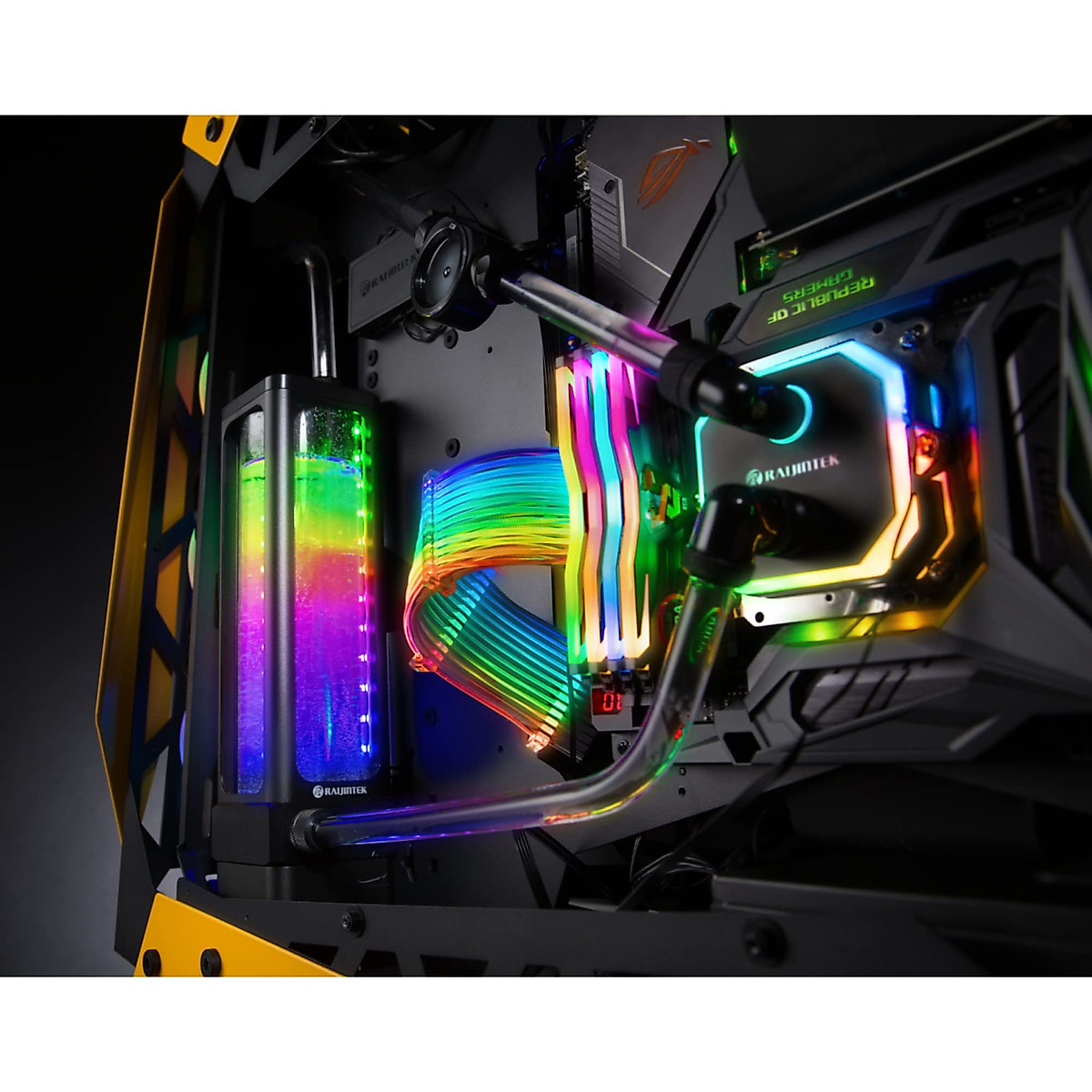 RAIJINTEK ANTILA D5 EVO RBW D5 Pump/Reservoir Combo with 200mm Reservoir, Rainbow A-RGB (5V Addressable) LED Light (0R40B00188)