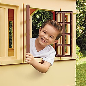Little Tikes Cape Cottage Playhouse with Working Door, Windows, and Shutters - Tan, Toddlers Ages 2+ Years