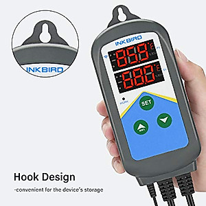 Inkbird Temperature Controller ITC-306T WiFi Heat Lamp Thermostat Reptile Temperature Controlled Outlet for Heat Mat Fermentation,1200W,10A.