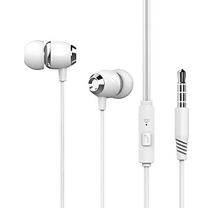 Wired Earphones Hi-Fi Sound Headphones Handsfree Mic Headset Earbuds Compatible with Motorola Moto E5 - Moto E5 Play - Moto E5 Plus - Moto e6 - Moto G Fast