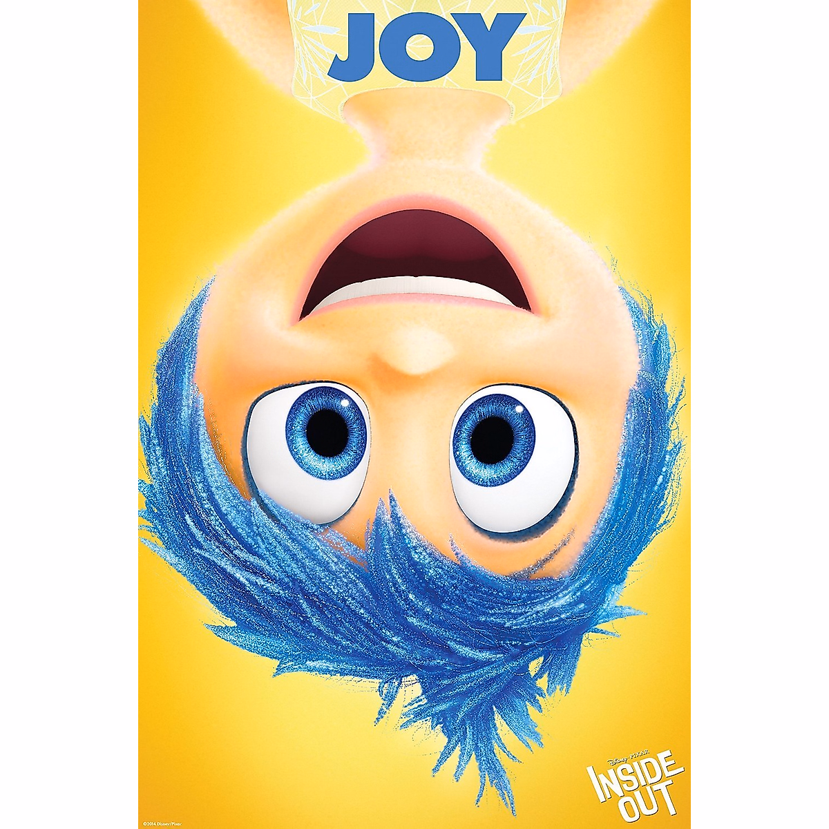 Jionk? JOY - Inside Out Movie Poster 24 x 36" , Glossy Finish (Thick): Joy, Fear, Anger, Disgust, Sadness