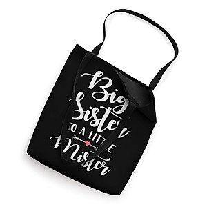 Big Sister To A Little Mister Cute Family Gender Reveal Tote Bag