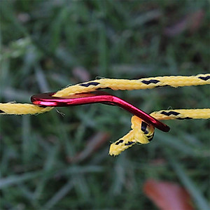 Kitmate Aluminum Alloy Guyline Cord Adjuster,20 Pieces Tent Tensioners Rope Adjuster Tent Rope Adjuster Camping Accessories for Camping Tent Canopy Tabernacle Hiking Backpacking Outdoor Activity