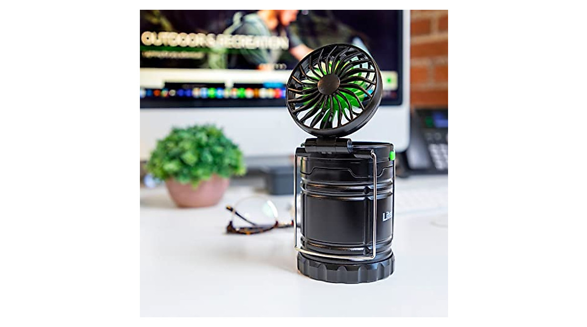 LitezAll Pull Up Lantern with Built-in Fan - 200 Lumen