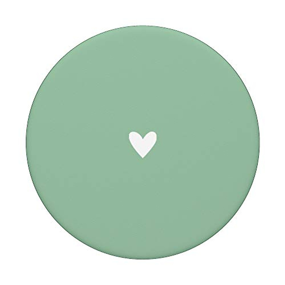Cute Hand Drawn White Minimalist Heart Phone-12 Mint-Green PopSockets PopGrip: Swappable Grip for Phones & Tablets