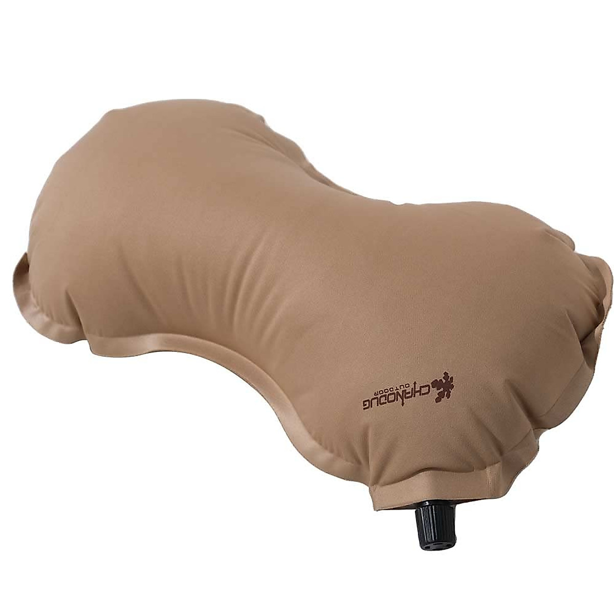 CHANODUG Portable Inflatable Lumbar Support Travel Pillow with Memory Foam Insert - Perfect for Lower Back Pain Relief, Comfort and Support While Flying, Driving, Camping (Blue)