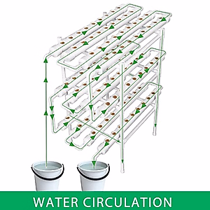 Ryan Hydroponic Grow Kit 3 Layers 108 Holes Plant Sites,Hydroponic Planting Equipment, Hydroponics Growing System, Vegetable Tool Grow Kit Includes Water Tube, Timer