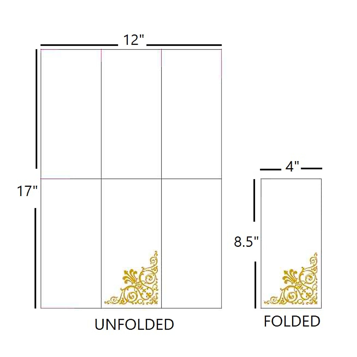 100 Bathroom Paper Hand Towels - Linen-Feel Guest Towels, Disposable Cloth Dinner Napkins, Ideal for Wedding Reception,Party Or Kitchen, White And Gold 12"x 17"