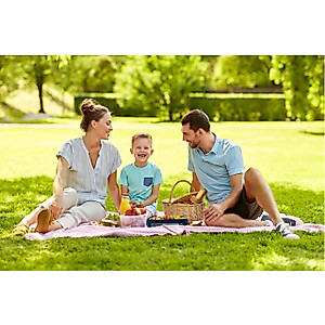 HappyRhino Bento Lunch Box for Kids Adult,4 Compartment Bento Box Adult Lunch Box Containers,Kids Lunch Box with Fun Accessories Silicone Food Cake Cups, Cute Food Picks for Kids,Easy to Clean (BLUE)