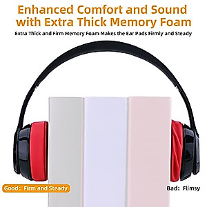 YOCOWOCO Replacement Ear Pads Cushions for Beats Solo 2 Wireless/ Solo 3 Wireless Headphone, White