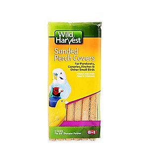 Wild Harvest SANDED PERCH COVERS for PARAKEETS CANARIES FINCHES & SMALL BIRDS