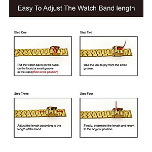 Digital Sports Watch Men's Women Water Resistant Outdoor Stainless Steel Band Electronic Square LED Back Light Wristwatch Gold 1123