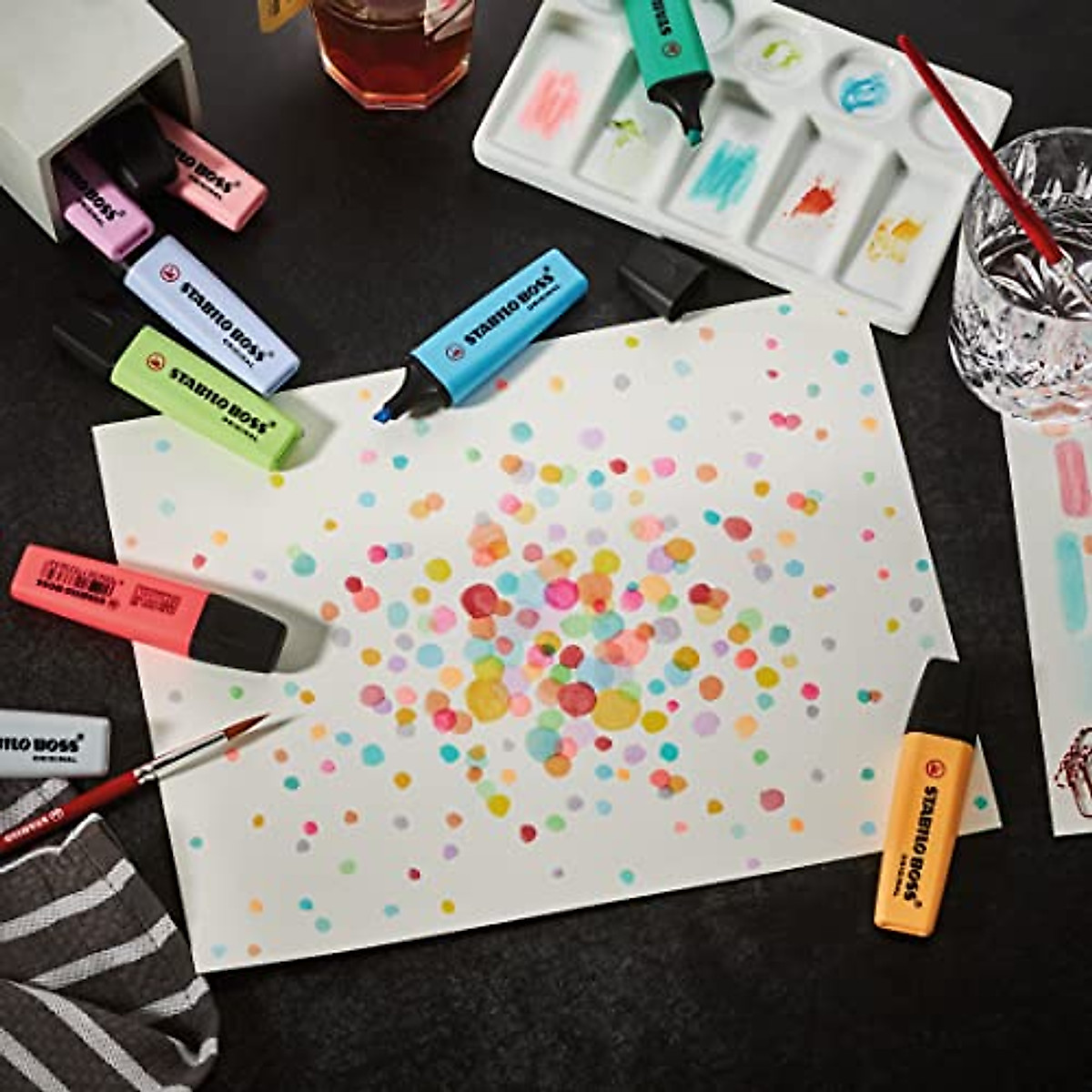 STABILO Highlighter BOSS ORIGINAL ARTY - Wallet of 10 - Warm Colors