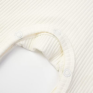 Uhnice Unisex Newborn Baby Girl Boy Clothes Summer Romper Button Bodysuit One-Piece Jumpsuit Outfits (White, 90/9-12 Months)