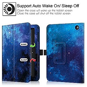Famavala Folio Case Cover for All-New Fire 7 Tablet (12th Generation, 2022 Release) Not Fit for 7th/9th Genration (Blugaxy)