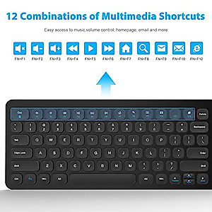 LeadsaiL Wireless Keyboard and Mouse Combo, Wireless USB Mouse and Computer Keyboard Set, Compact and Silent for Windows Laptop, Desktop, PC