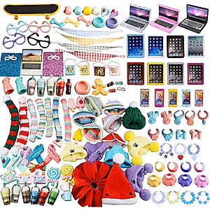 lps Pet Shop lps Accessories (20pcs) Random lps Accessories Wings Drinks Computer Collars Cellphone for lps Cats and Dogs kids xmas Gift