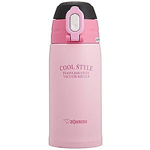 Zojirushi SD-JK06-BP Water Bottle, Direct Drinking, Stainless Steel Cool Bottle, 1.2 fl oz (0.6 L), Pink Black