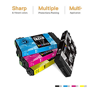 E-Z Ink (TM Remanufactured Ink Cartridge Replacement for Epson 812XL 812 T812XL T812 to use with Workforce Pro WF-7820 WF-7840 EC-C70 Printer (1 Black, 1 Cyan, 1 Magenta, 1 Yellow, 4 Pack)