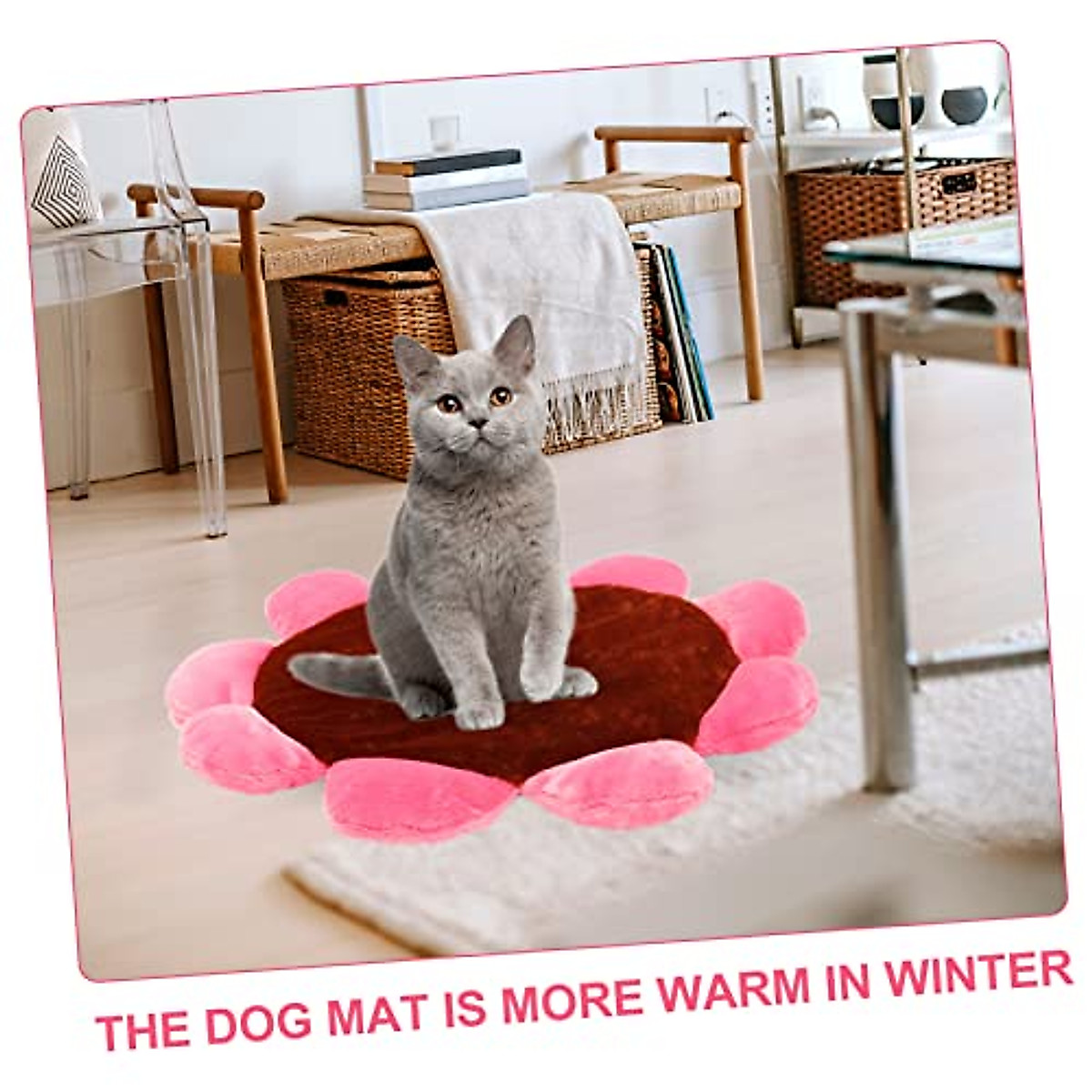 ABOOFAN Pet Mat Cat Mat for Food Household Cleaner Plush Sofa Dog Mat Funny Doormat Small Pet Bed Washable Pet Pad Small Dogs Mat Warm Cat Bed Crystal Velvet to Sleep Plush Dog