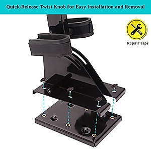 10L0L Universal Gun Holder for EZGO Club Car Yamaha Golf Cart, Compatible with UTV, Stand Up Gun Rack Floor Mount with Quick Release