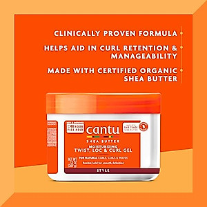 Cantu Moisturizing Twist & Lock Gel with Shea Butter for Natural Hair, 13 oz