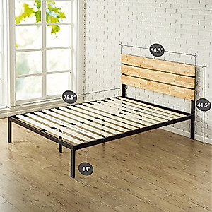 ZINUS Paul Metal Platform Bed Frame / Wood Slat Support / No Box Spring Needed / Easy Assembly, Full