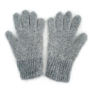 Warm Wool Gloves for Winter/Knitted Gloves with Goat Down for Women and Men (Large)