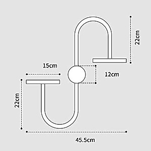 Stylish Simplicity Shelf Wall Mounted Floating Rack Shelves Metal Iron Art Flower Pot Holder Storage Multifunction Restaurant Cafe,3 Colors,2 Layer, PIBM, White, 45.5x15x56cm