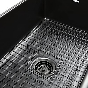 SinkSense 3.5" Disposal Flange Drain with Stopper, Matte Black