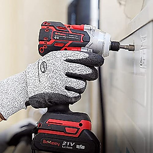 BeHappy Cordless Drill Combo Kit 21V, 1/2 Inch Brushless Power Tool Kit and 1/4 Inch Impact Driver, Electric Drill Kit with 2 Batteries and Charger, DIY