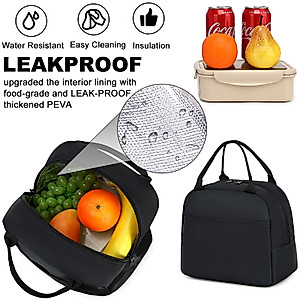 LEDAOU Backpack for Teen Girls School Bags Kids Bookbags Set School Backpack with Lunch Box and Pencil Case (Soccer Black)