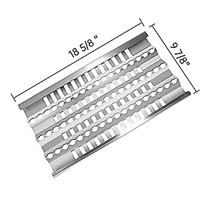 Kalomo 18 5/8" Stainless Steel Grill Heat Plates Heat Shield Burner Cover Tent Flame Tamer, DCS Radiant Tray BBQ Gas Grill Replacement Parts Repair Kit for DCS 36EBQAR, 27FSBQ, DCS48D-BQN, BGB30-BQRL
