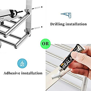 Bathroom Towel Rack 3 Tier with 24-Inch Multilayer Hotel Racks 304 Stainless Steel Towel Bar Shelf Wall-Mounted Brushed Finish Bar withTowel Shelves,3-Tier Bar Mounted Hotel Racks