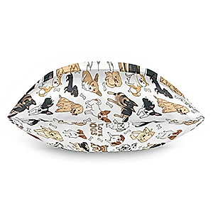 Cute Dog Satin Pillowcase for Hair and Skin Silk Washable Pillowcase, Dog Pattern Theme Pillow Cases Cooling Satin Pillow Covers with Envelope Closure, Standard Size(20x30 inches)