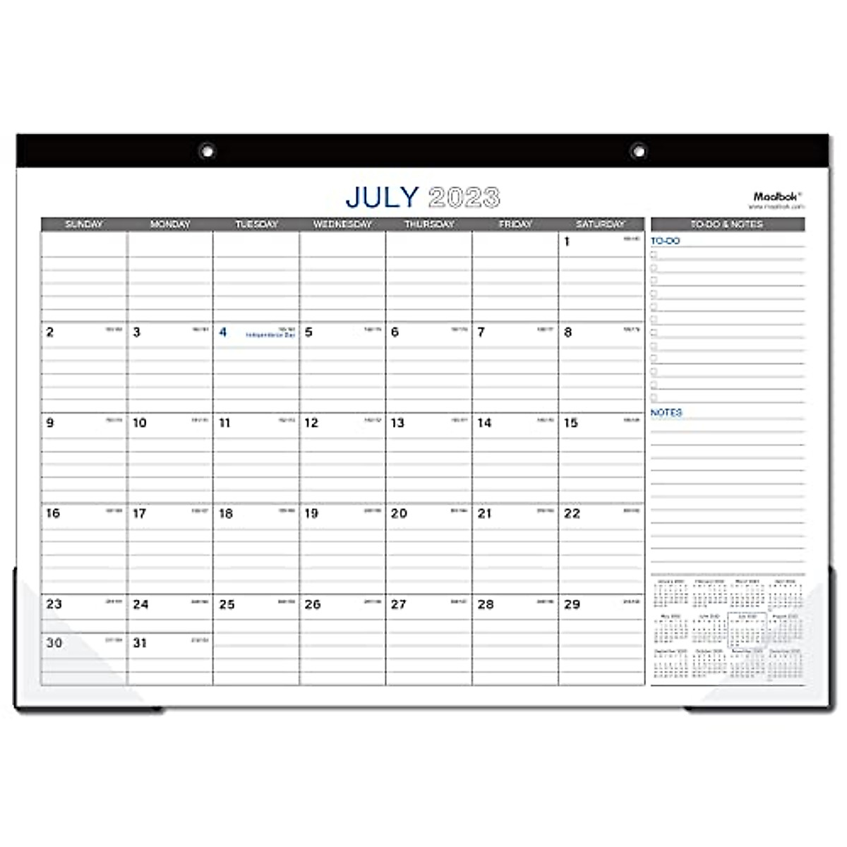 2023-2024 Desk Calendar - 18 Months Large Monthly Desk Calendar from Jul 2023 - Dec 2024, 17" x 12", Desk Pad, Large Ruled Blocks, To-do List & Notes, Best Desk Calendar for Organizing