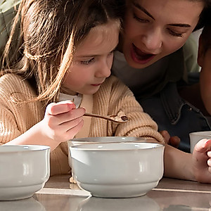 YFWOOD 4-Pieces Natural Wooden Kids Utensils Set, Child Forks and Spoons, Toddler Safe Flatware Hand polishing Anti-slip Portable and ultra light