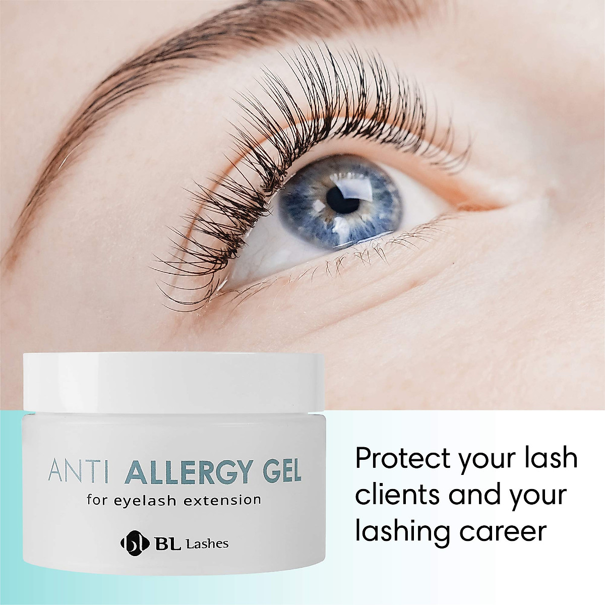 BL Anti-Allergy Gel for Sensitive Eyes | Absorb Fumes & Odor from Lash Adhesive | Prevents lash Glue Allergy Like Runny Nose, Itchiness, Headache | Essential Lash Extension Supplies & Tools